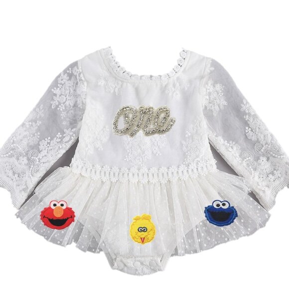 boutique | One Pieces | Elmo Dress Girl Sesame Street Outfit Cookie ...